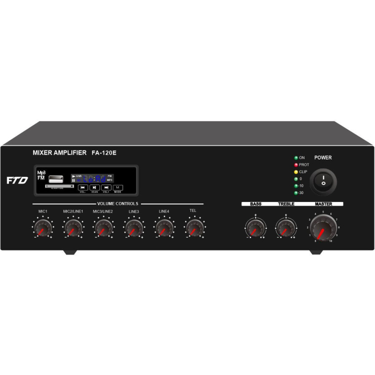 High-Performance Audio Amplifier System with 3 Mic Inputs 600 Ohms(Ω) 5 ...