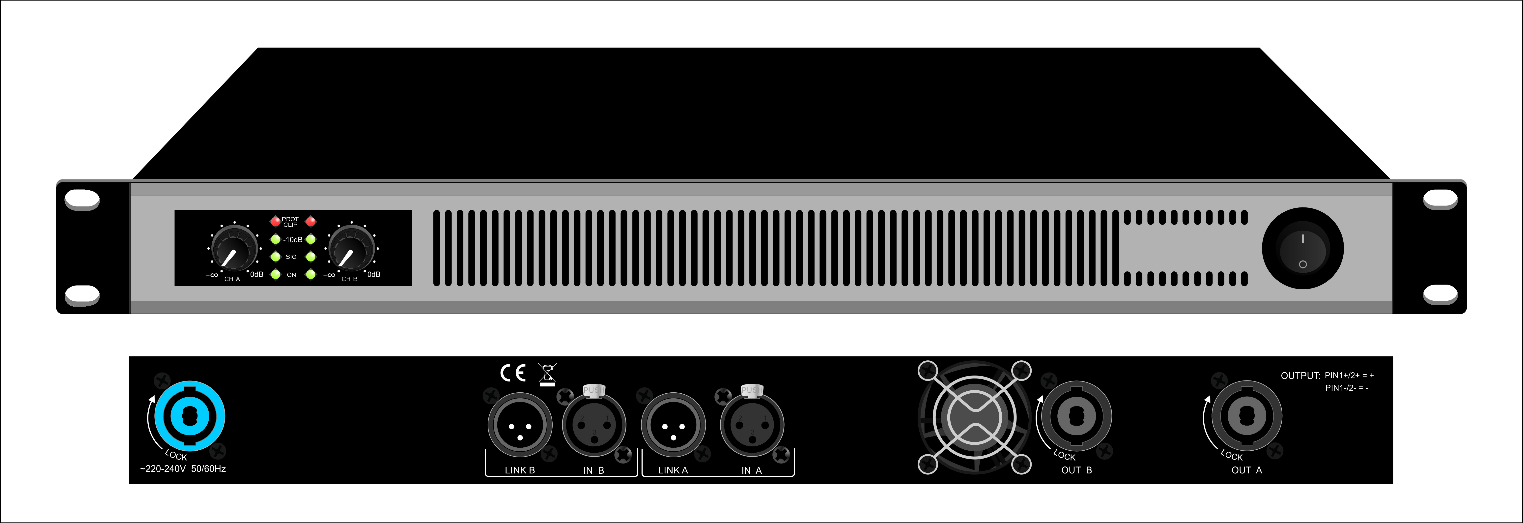 ODM 4 Channel Amplifier Pro Audio 4*650W With DSP Class D Level