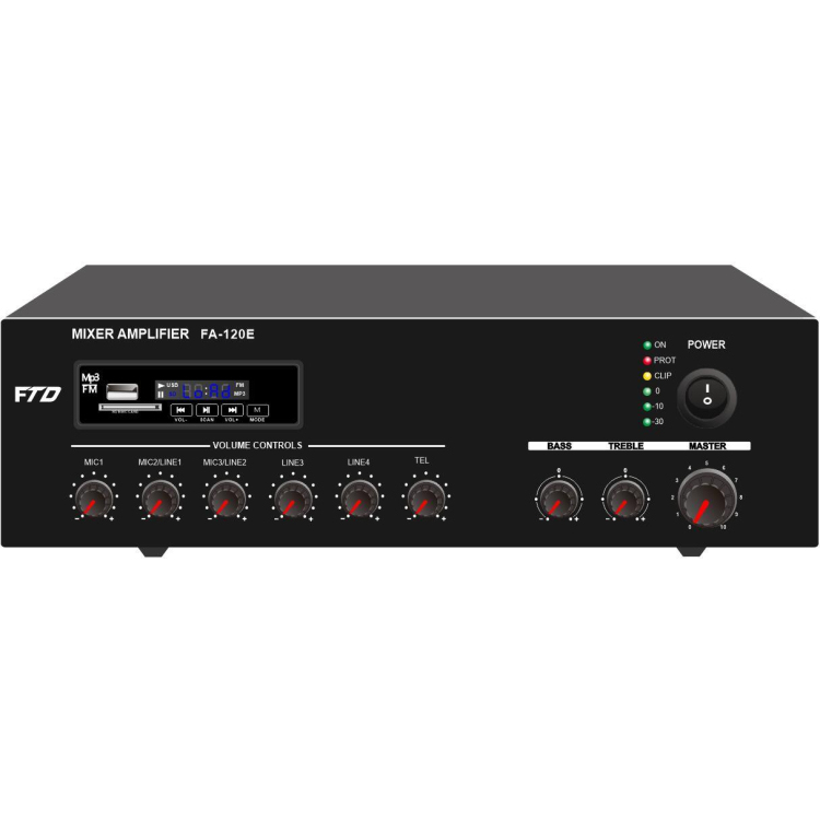 High-Performance Audio Amplifier System with 3 Mic Inputs 600 Ohms(Ω) 5 ...